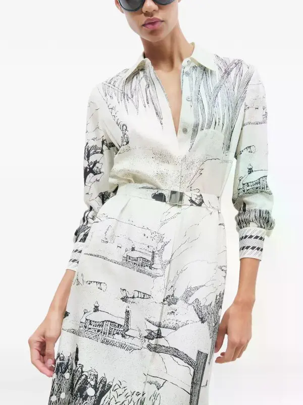 Tory Burch Printed Silk Shirtdress