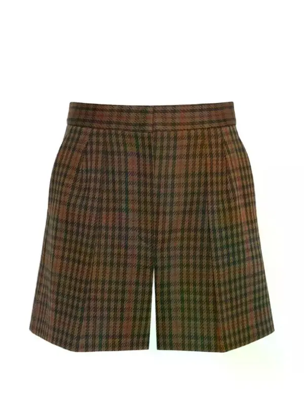 Max Mara Plaid-pattern Tailored Shorts - Brown