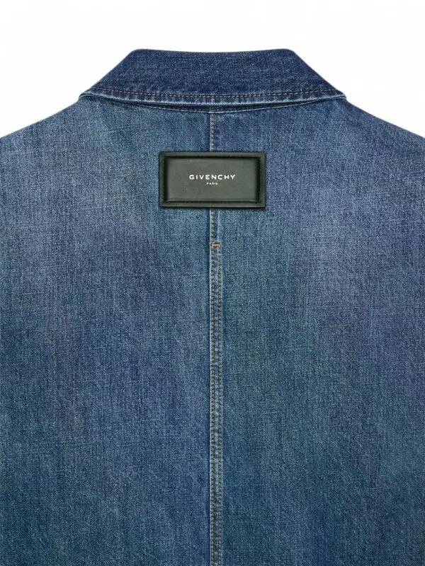 Givenchy Couture Seam Overshirt In Dark Denim