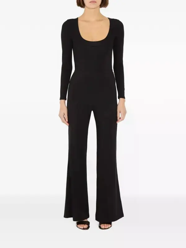 THE PARK Maranda Scoop-neck Long-sleeve Bodysuit - Black