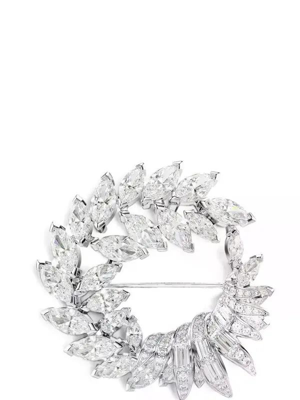 SWAROVSKI Mesmera Crystal-embellished Wreath Brooch - Silver