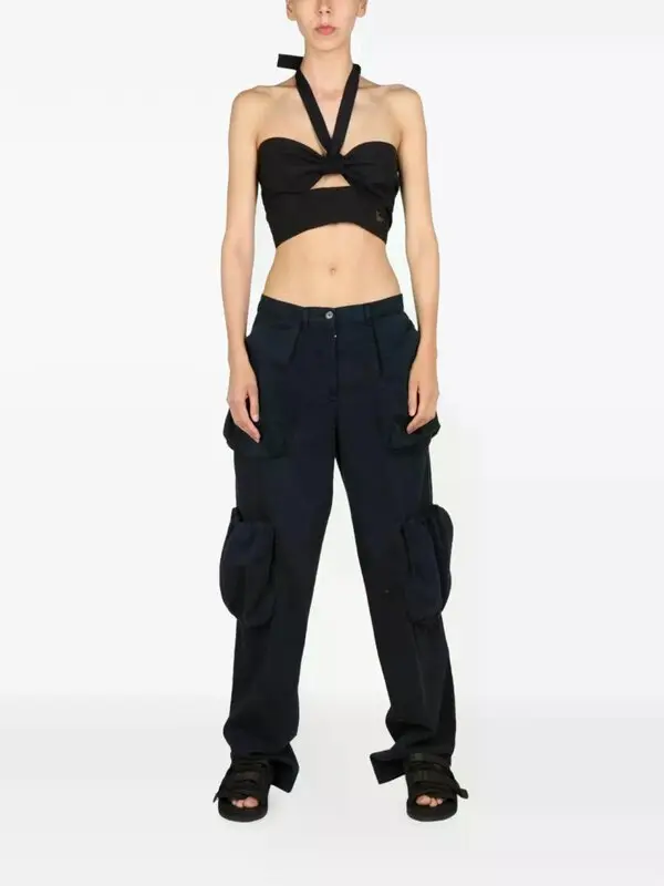 1/OFF PARIS Cut-out-design Top - Black