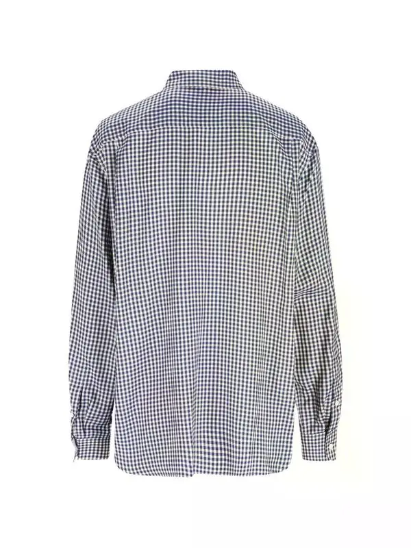 Loewe Check-print Embroidered Shirt - Blue