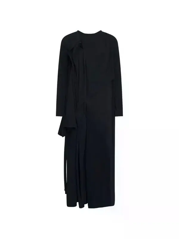 Yohji Yamamoto Binder Draped Layered Maxi Dress - Black