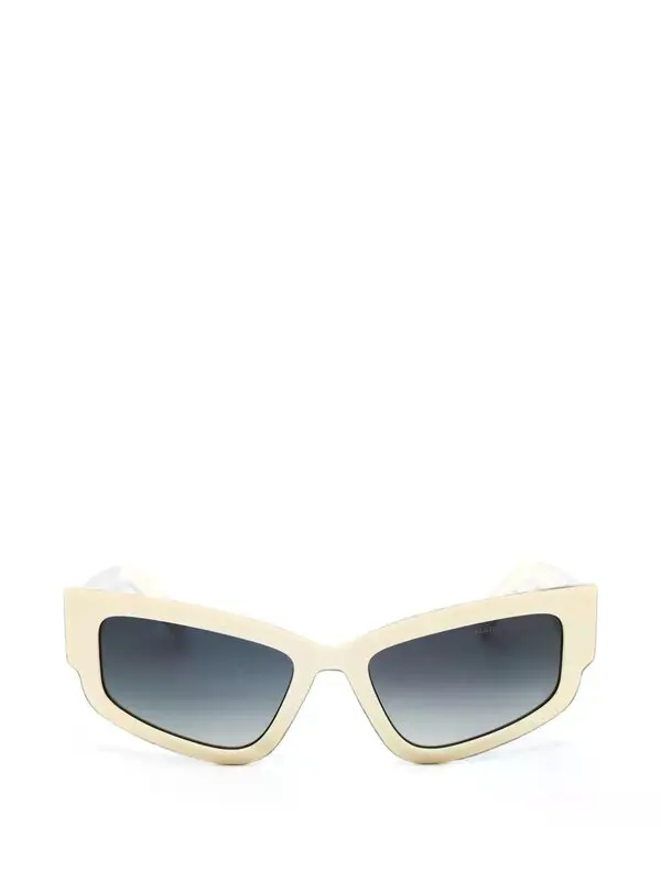 Marc Jacobs Logo-plaque Cat-eye Sunglasses - Neutrals