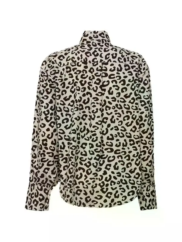 Essentiel Antwerp Leopard-print Pussy-bow Shirt