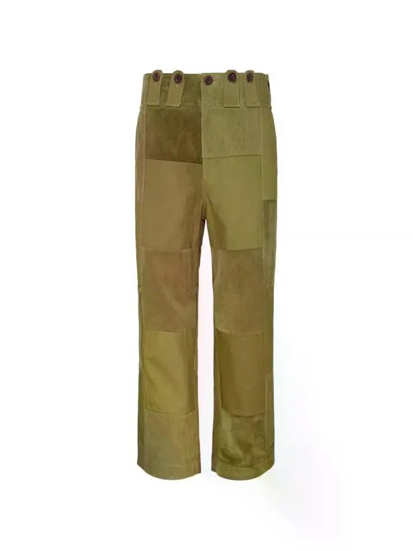 Junya Watanabe Patchwork Corduroy Trousers - Green