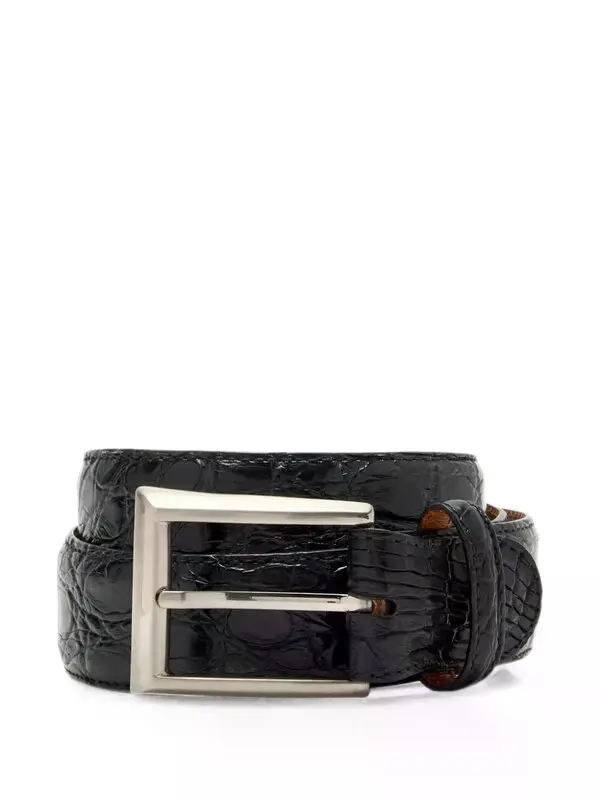 Magnanni Cocoarcade Leather Belt - Black