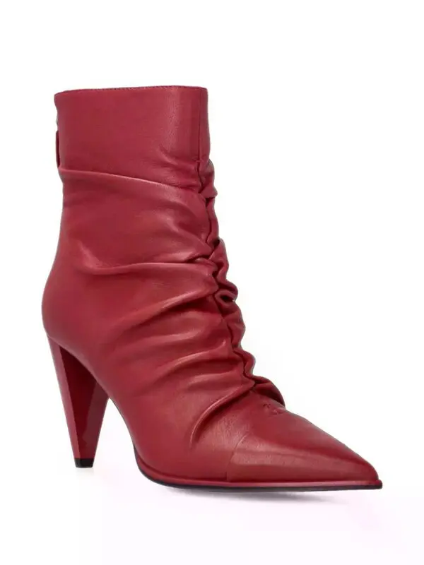 Pinko Nappa-leather Ankle Boots With High Heel And Pointed Toe