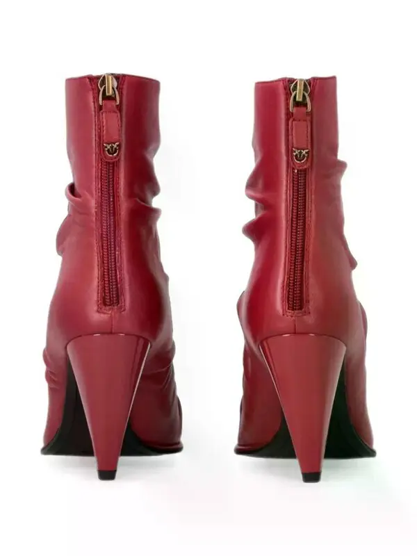 Pinko Nappa-leather Ankle Boots With High Heel And Pointed Toe