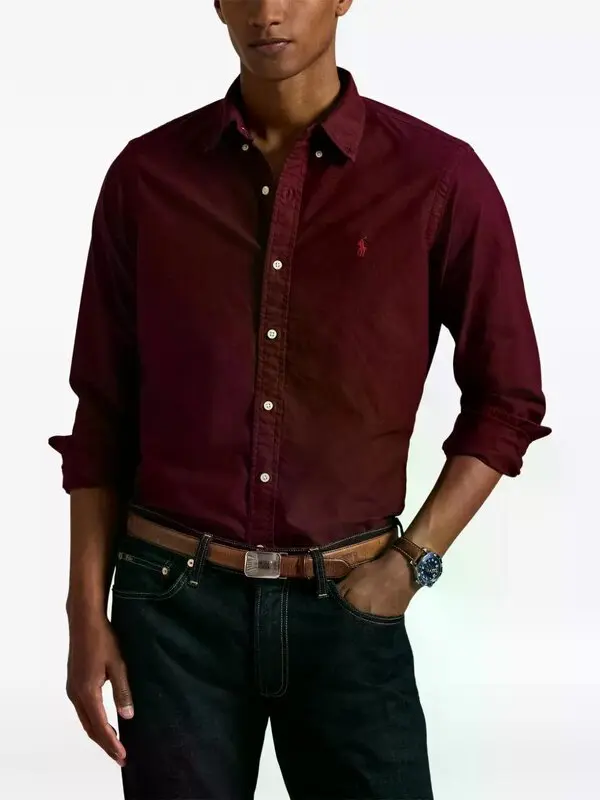 Polo Ralph Lauren Logo-embroidered Button-down Shirt - Red