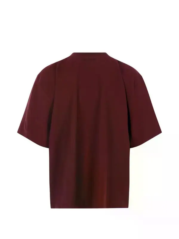 HED MAYNER Oversized Logo-embroidered T-shirt - Red
