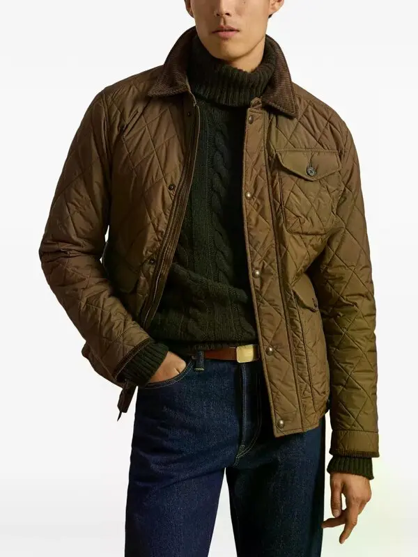 Polo Ralph Lauren Quilted Corduroy-collar Jacket - Brown