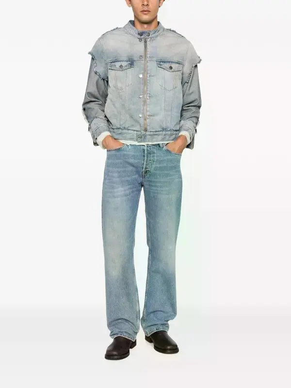 HAIKURE Distressed Panelled Denim Jacket