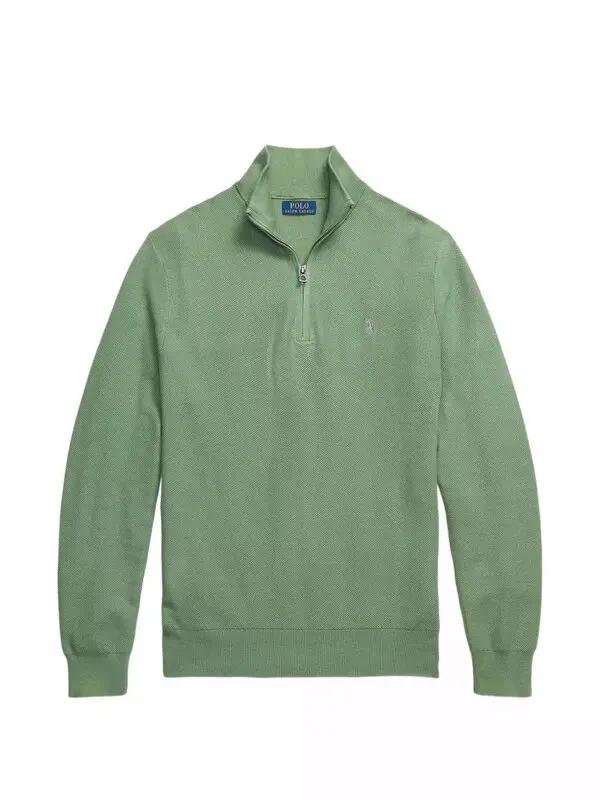 Polo Ralph Lauren Quarter-zip Waffle-knit Sweater