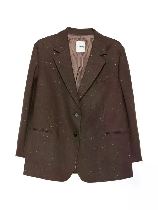 Sandro Crystal-embellished Tailored Blazer