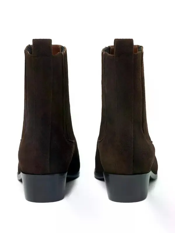 SCAROSSO Olivia Pointed-toe Chelsea Boots - Brown