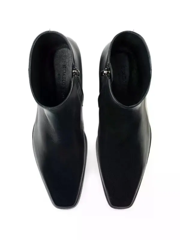 SCAROSSO Ambra Square-toe Ankle Boots