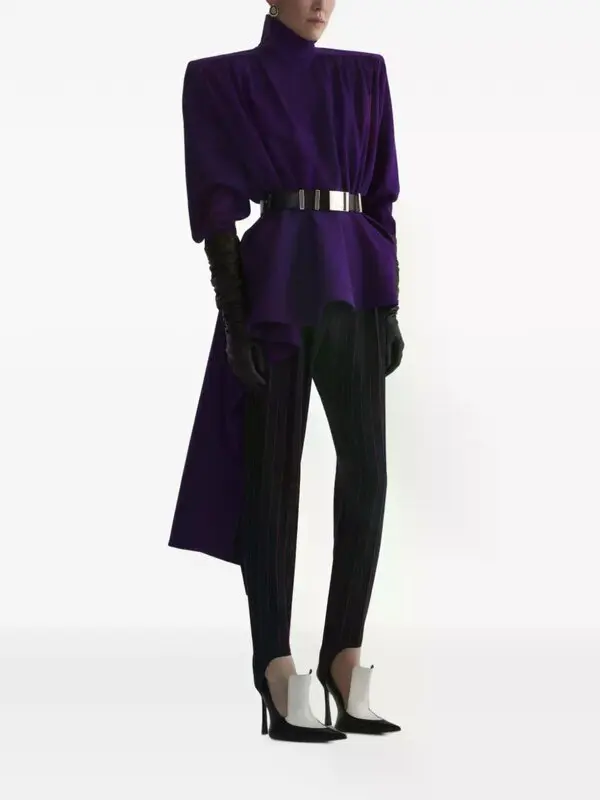 MUGLER Peplum Blouse