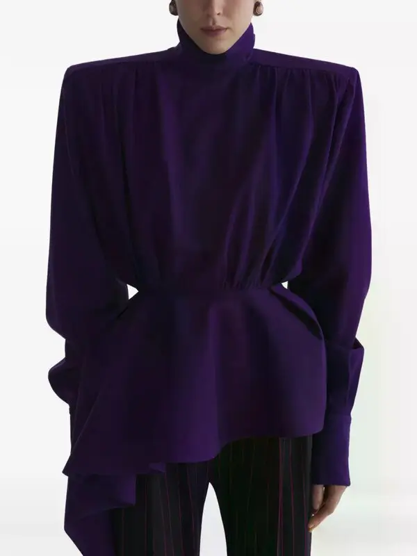 MUGLER Peplum Blouse