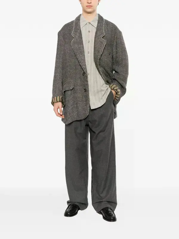 ZIGGY CHEN Raw-edge Single-breasted Jacket