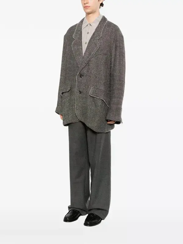 ZIGGY CHEN Raw-edge Single-breasted Jacket