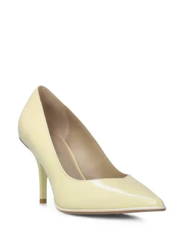 Pinko Leather Court Shoes With Logo On The Heel