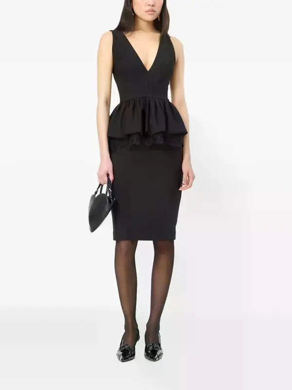 ROTATE BY BIRGER CHRISTENSEN V-neck Peplum Blouse