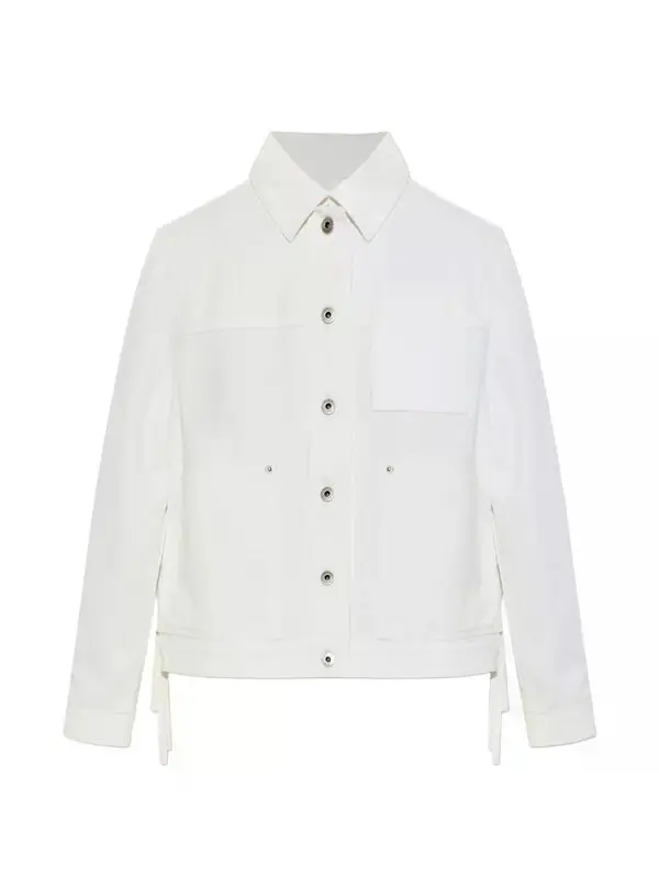 Loewe Denim Jacket With Side Slit - White