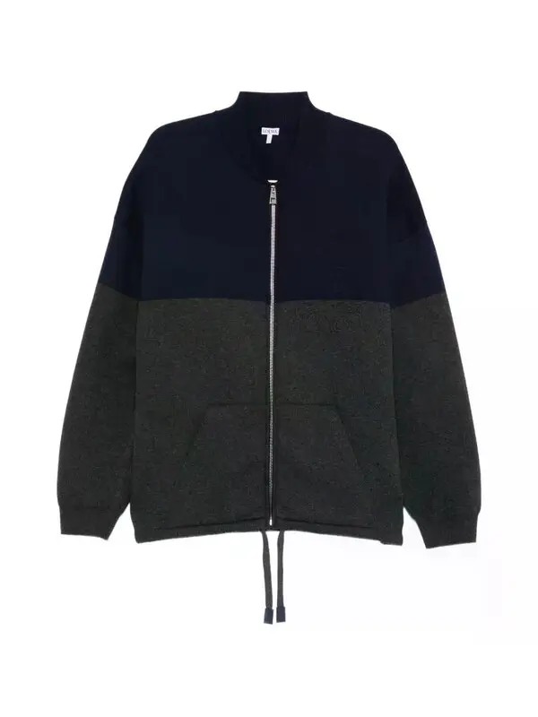 Loewe Colour-block Zip-up Cardigan - Blue