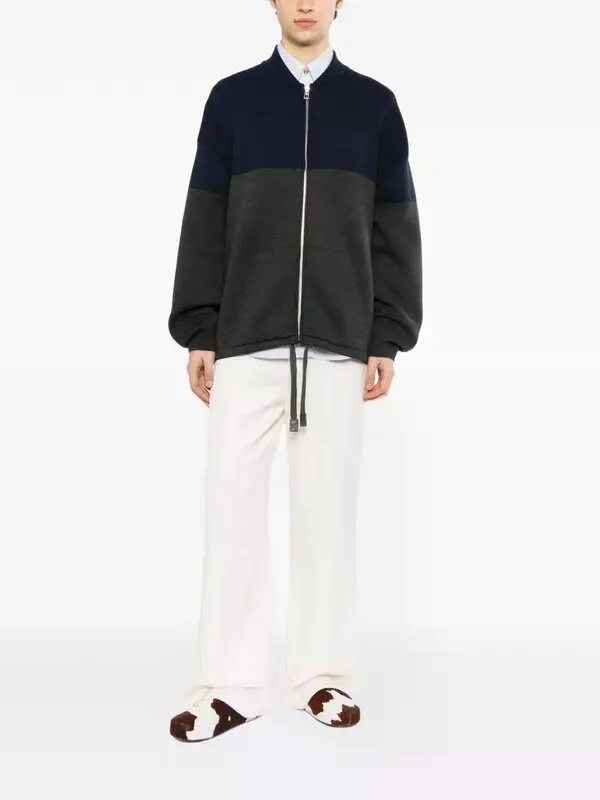 Loewe Colour-block Zip-up Cardigan