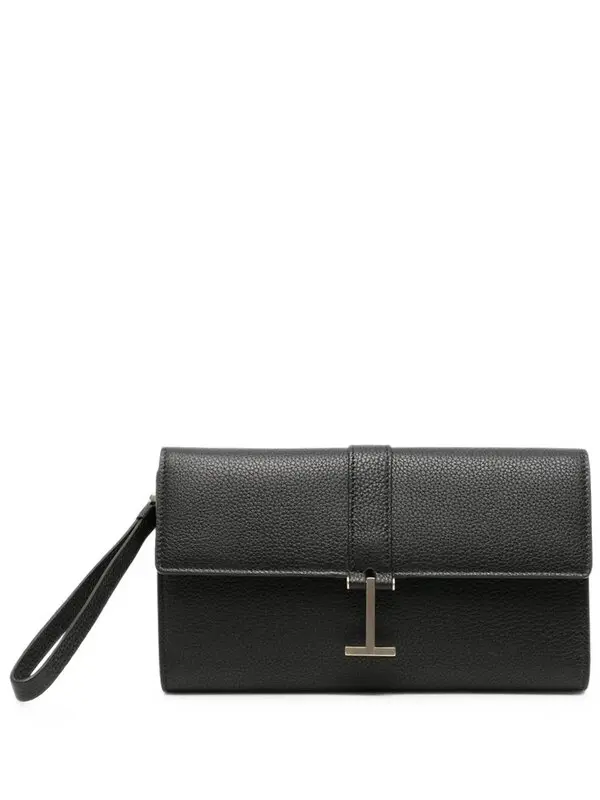 TOM FORD Pouch "t Clasp" In Hammered Leather