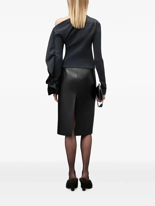 Alexander Wang Asymmetric Top With Bare Shoulders And Ruffle