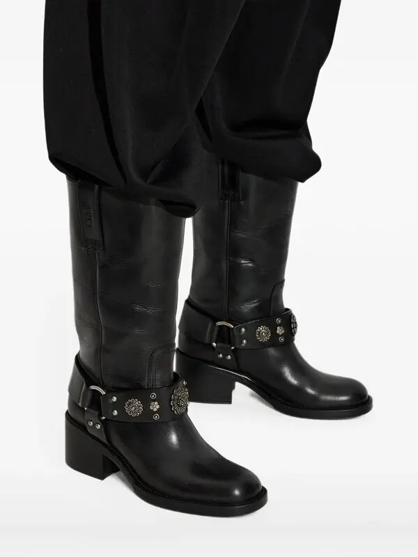 Chloé Dakota Vintage Effect Leather Boots