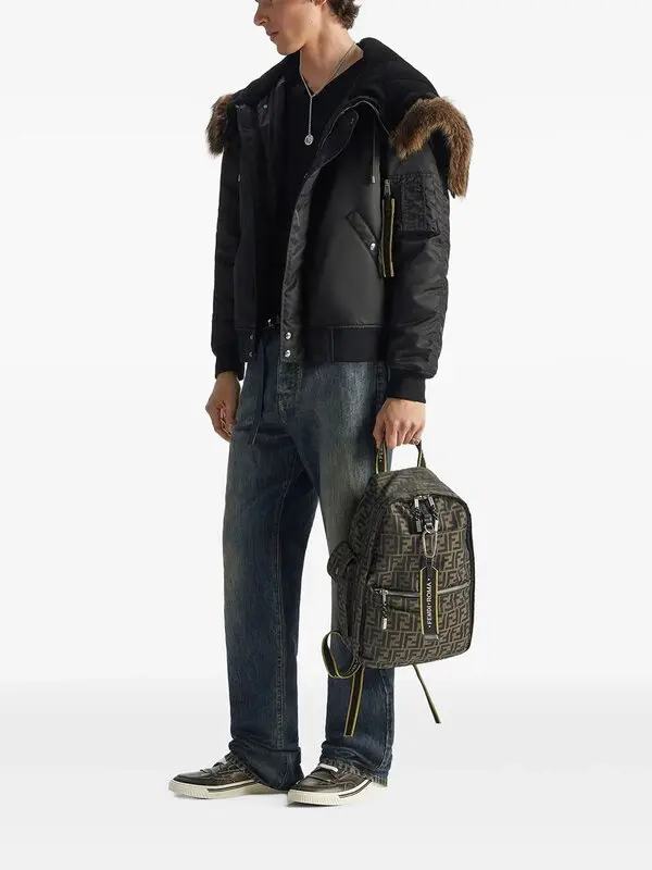 Fendi Climb Backpack In Superlight Ff Pumpkin Fabric