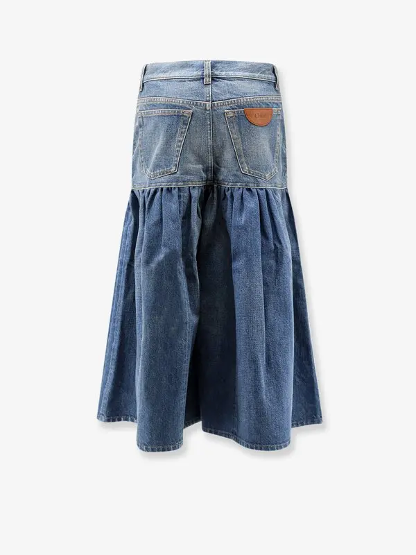 Chloé Lightweight Cotton Denim Fabric Skirt/trousers