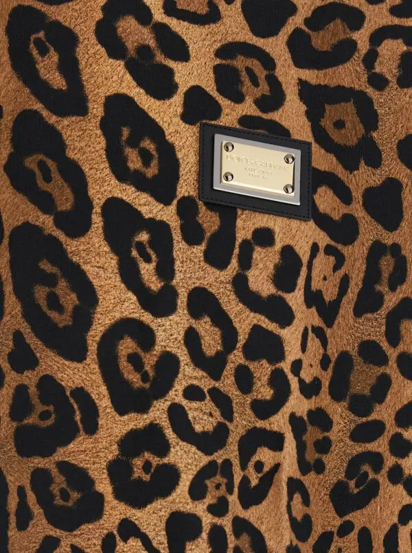 Dolce & Gabbana T-shirt With All-over Animalier Print In Fabric For