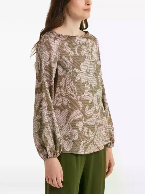 Malìparmi Floral-print Reversible Blouse