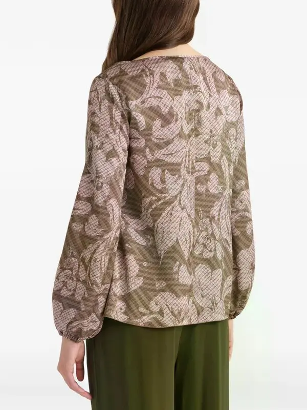 Malìparmi Floral-print Reversible Blouse