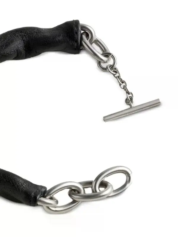 MAISON MARGIELA Leather-wrapped Chain-link Bracelet