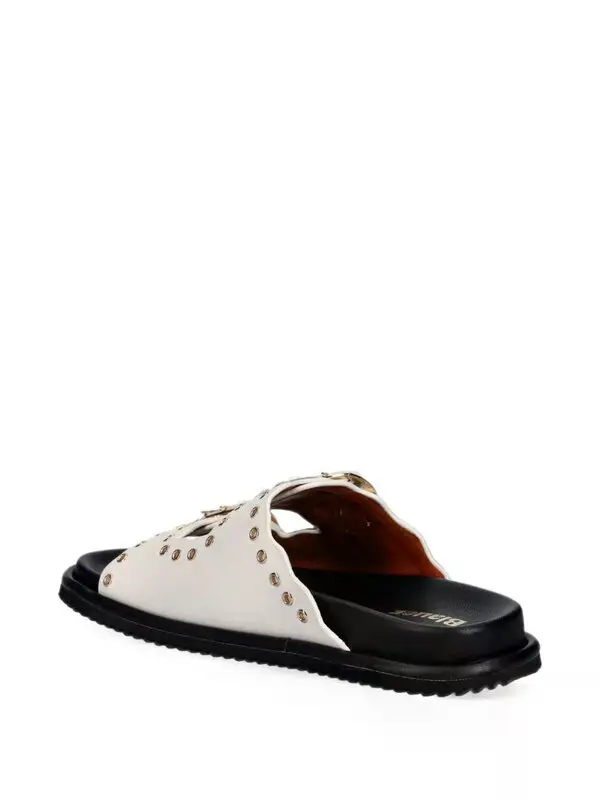 BLAUER. Bloom02 Eyelet-embellished Buckled Slides