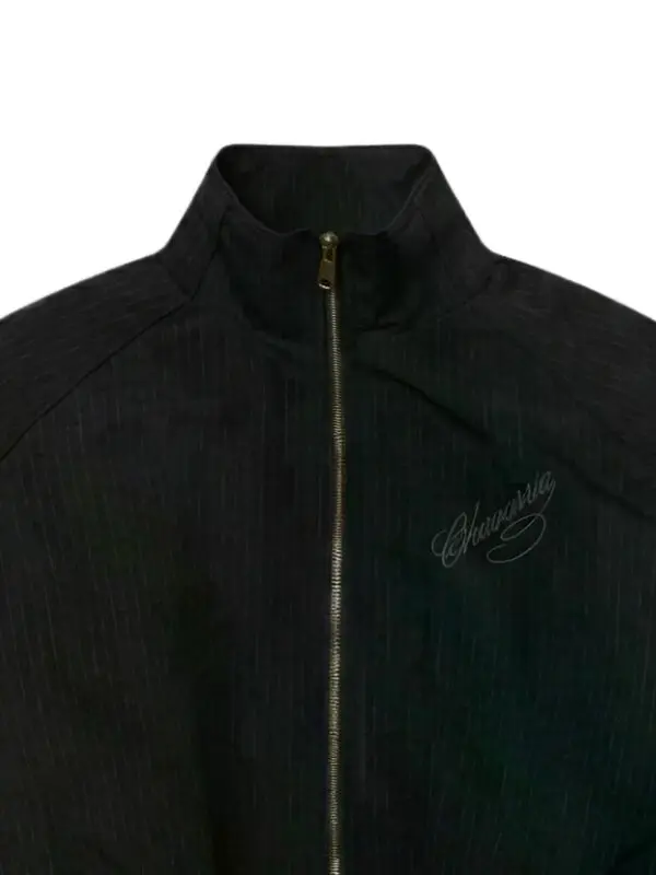 WILLY CHAVARRIA Pinstripe-pattern Zip-up Bomber Jacket