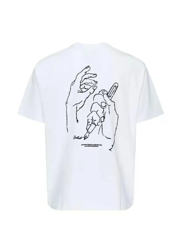 SOLID HOMME Signature Script T-shirt