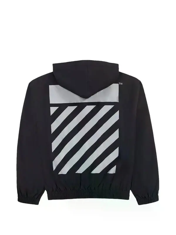 L/AB C/O OFF-WHITE Logo-print Zip-fastening Hoodie