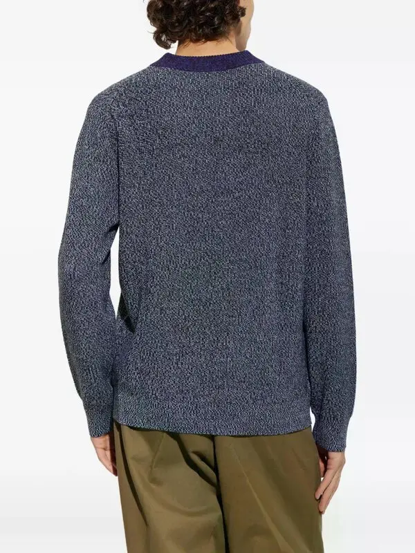 Paul Smith Contrast-collar Marl Sweater
