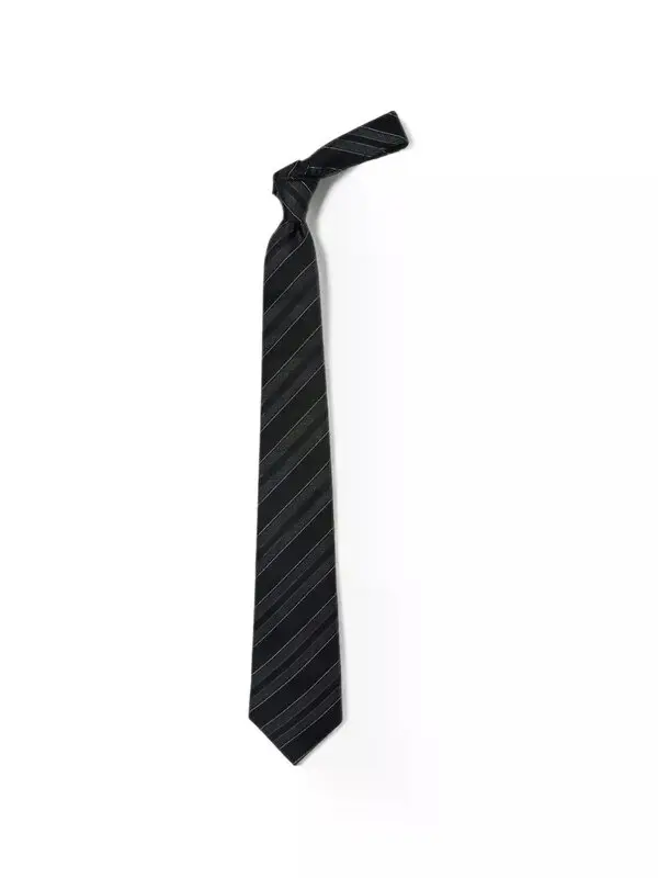 Comme Des Garçons Diagonal-stripe Silk Tie