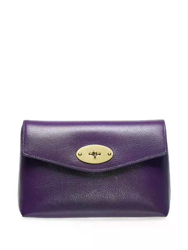 Mulberry Darley Postman's Lock Leather Pouch - Purple
