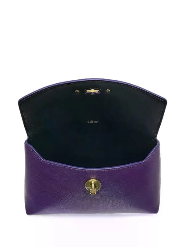 Mulberry Darley Postman's Lock Leather Pouch - Purple