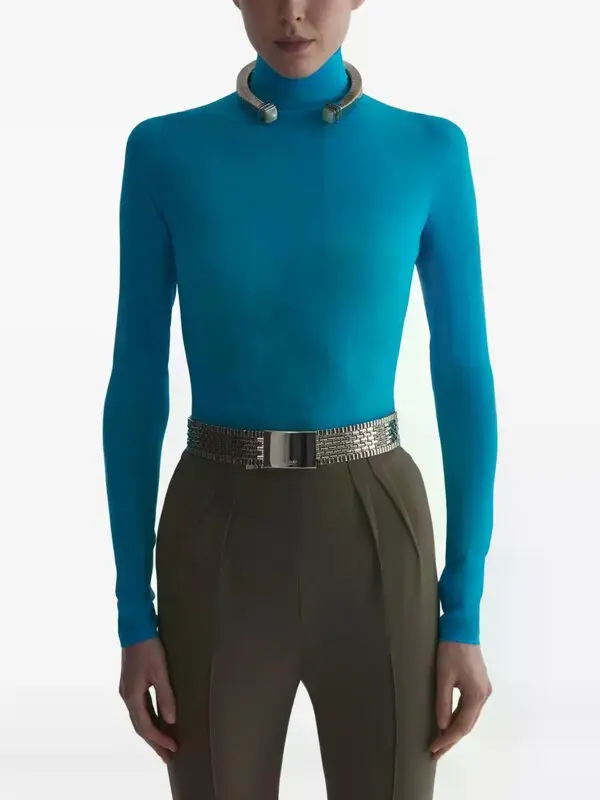 MUGLER Long Sleeve Top - Blue