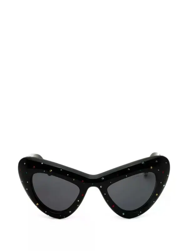 Marc Jacobs Crystal-embellished Cat-eye Sunglasses - Black